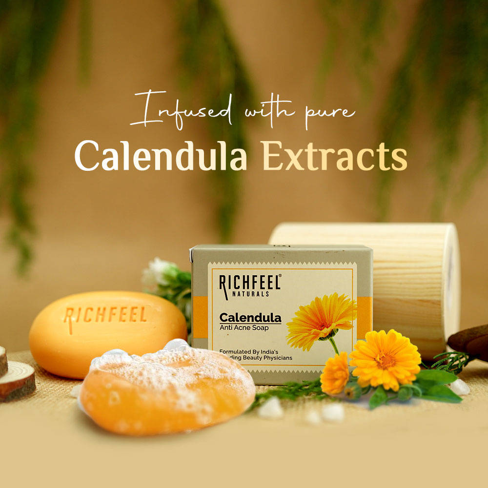 Richfeel Calendula Anti Acne Soap 75 G Pack of 6 – richfeelnaturals.com