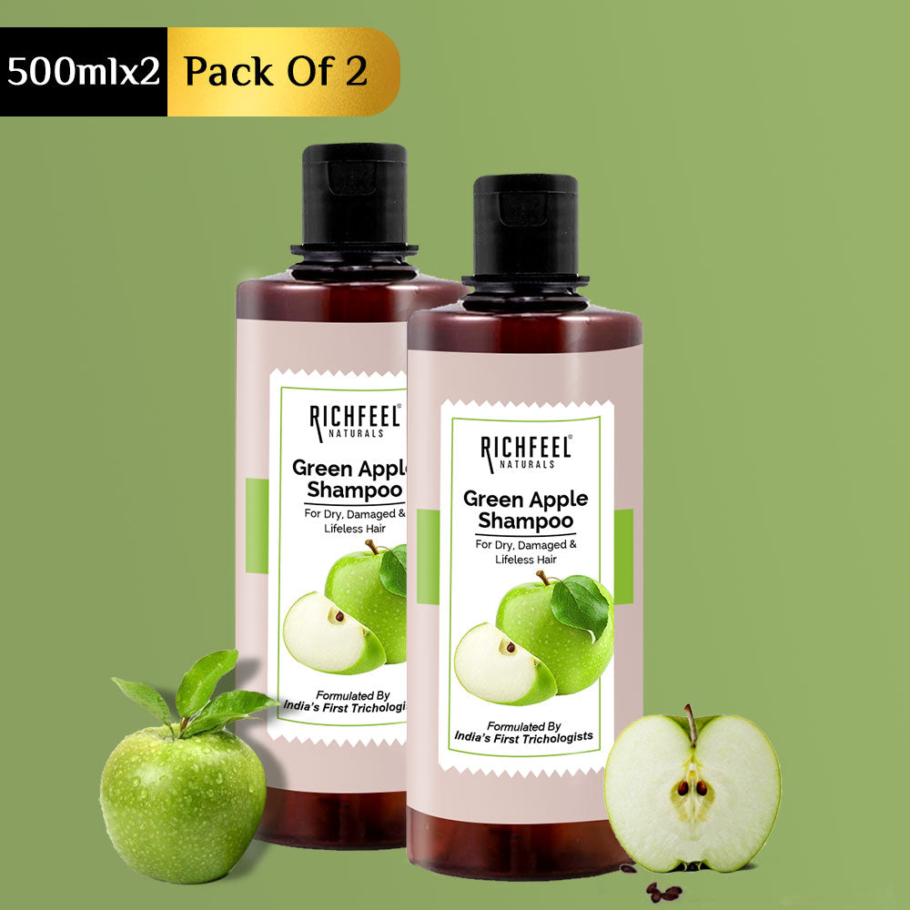 Richfeel Green Apple Shampoo 500 Ml (Pack of 2) – richfeelnaturals.com