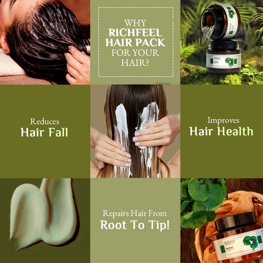 Richfeel Brahmi Intensive Repair Hair Pack 100 g – richfeelnaturals.com