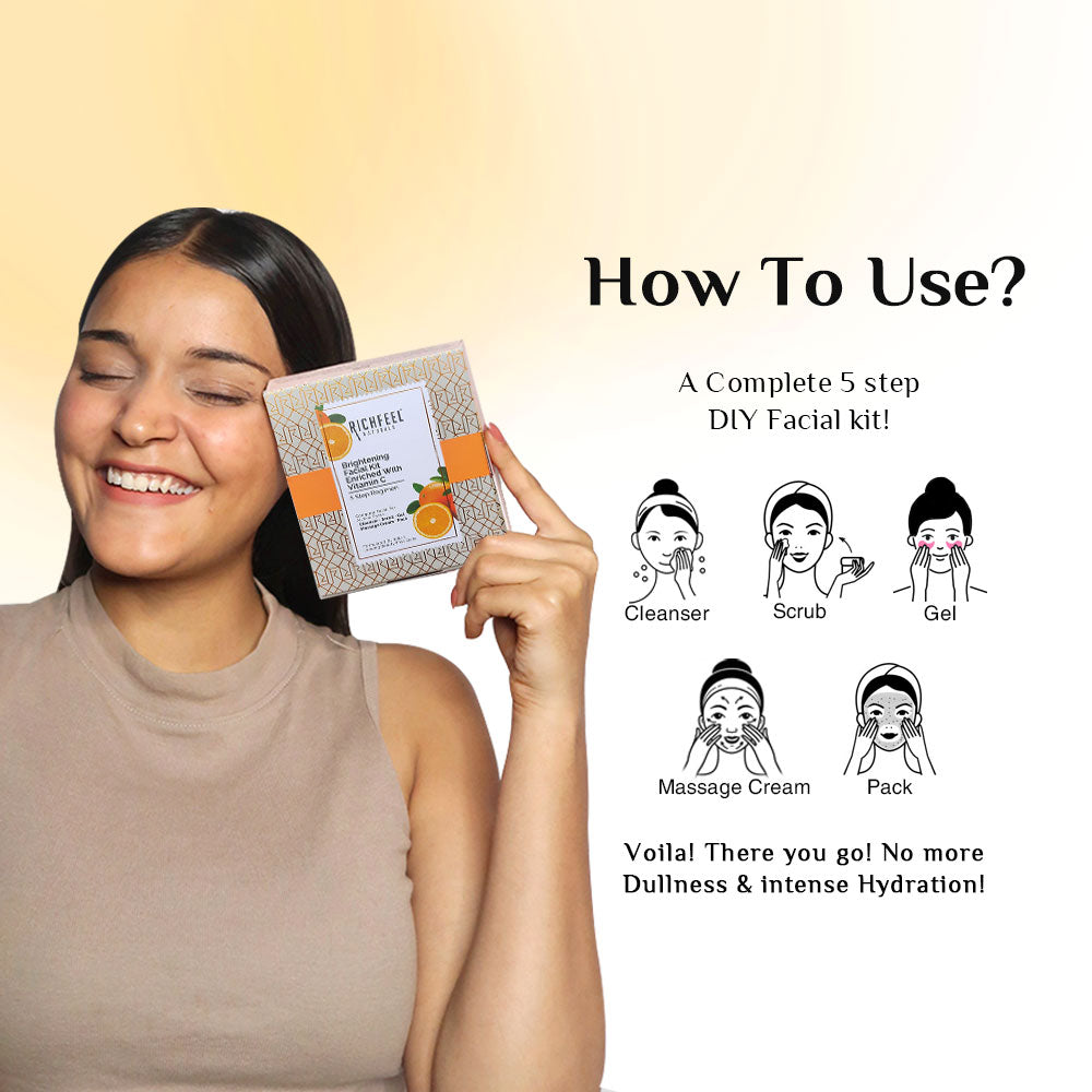 Richfeel Brightening Facial Kit Enriched With Vitamin C 30gm ...
