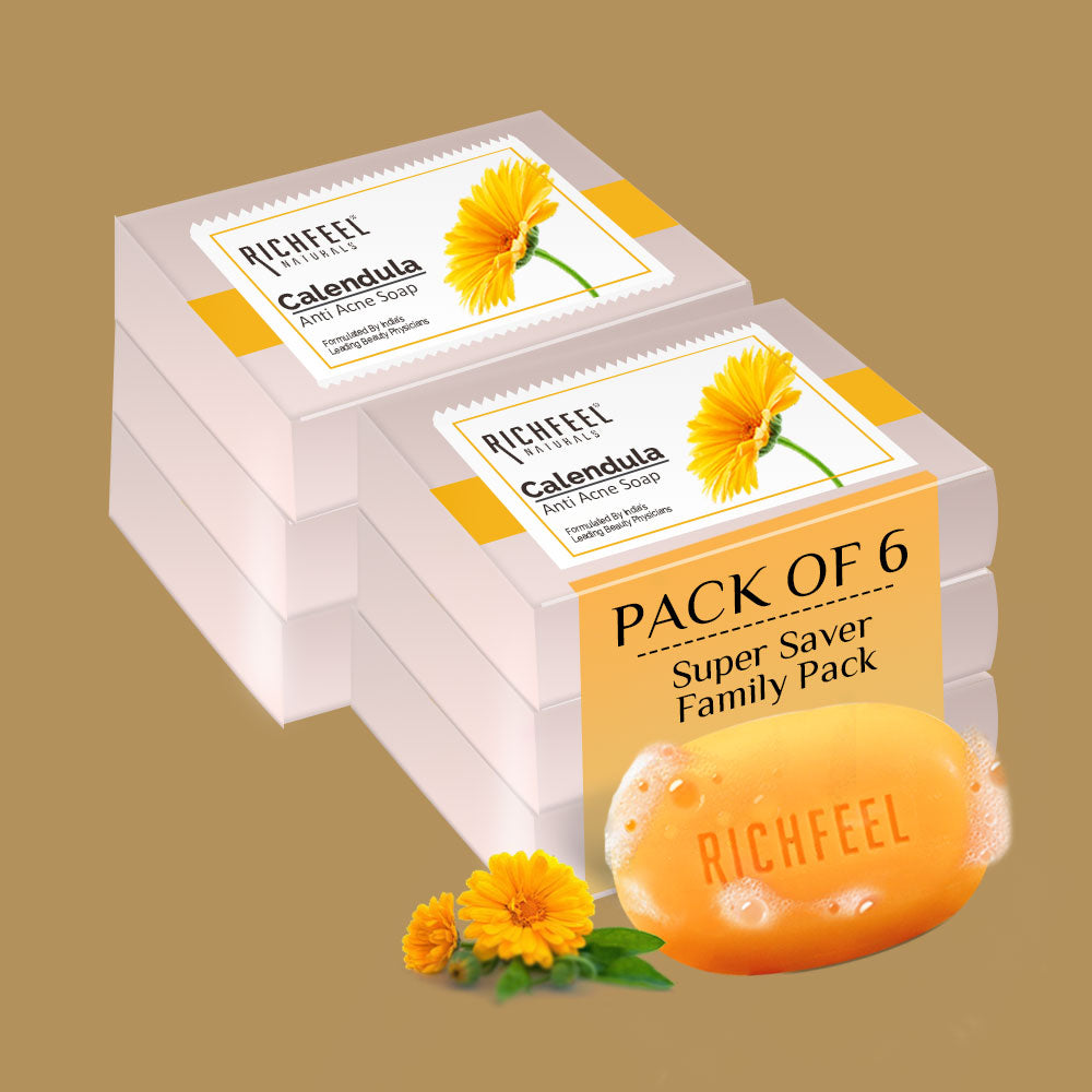 Richfeel Calendula Anti Acne Soap 75 G Pack of 6 – richfeelnaturals.com